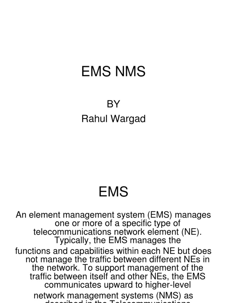 Ems NMS | PDF
