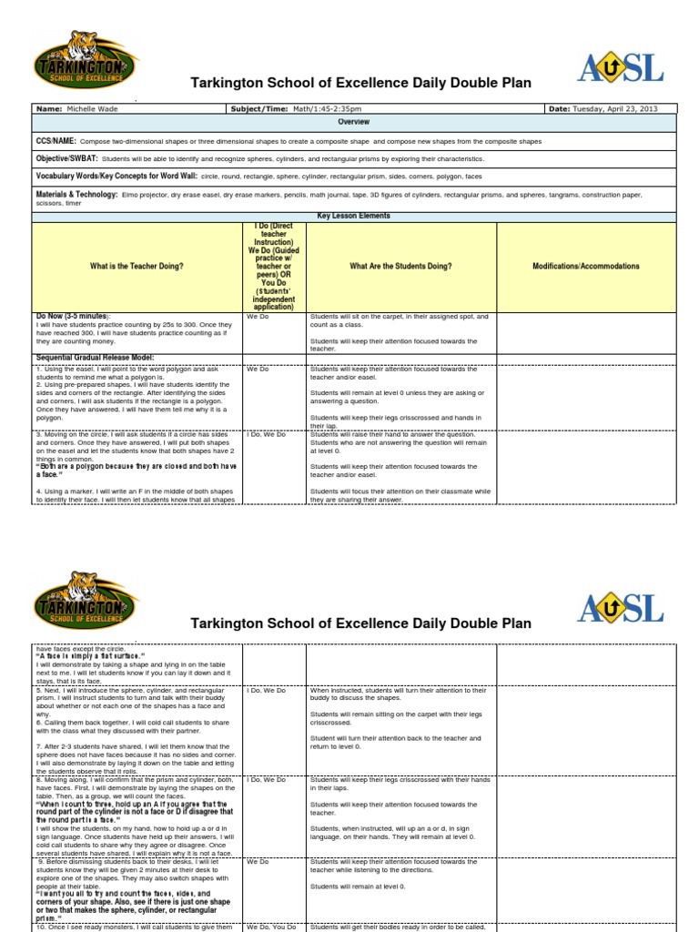 Tuesday Math-Lead Teach 2 | PDF | Shape | Rectangle