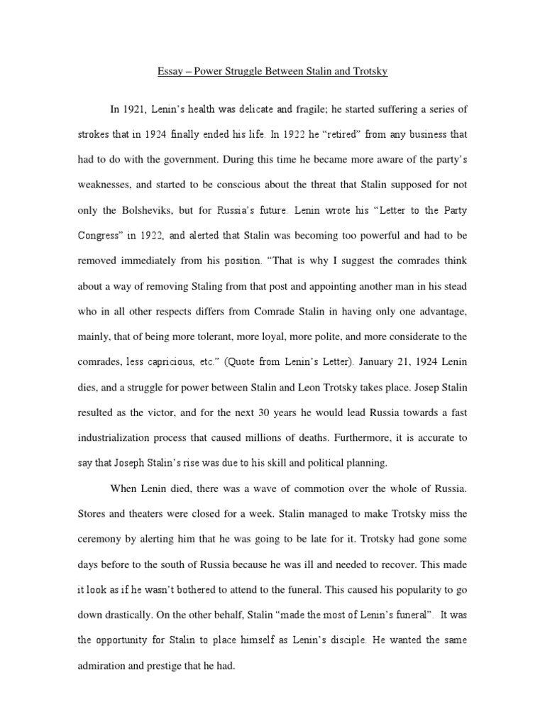 Stalin vs. Trotsky: Power Struggle | PDF | Leon Trotsky | Vladimir Lenin