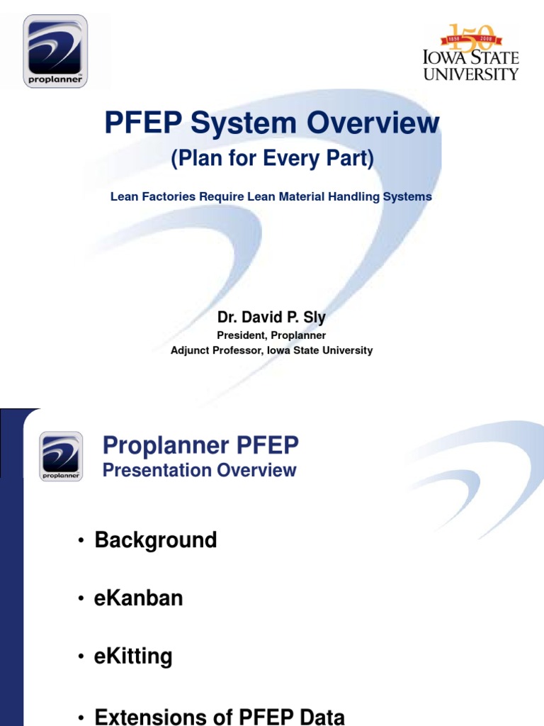 Proplanner PFEP Overview - 092912 | PDF | Image Scanner | Product Lifecycle