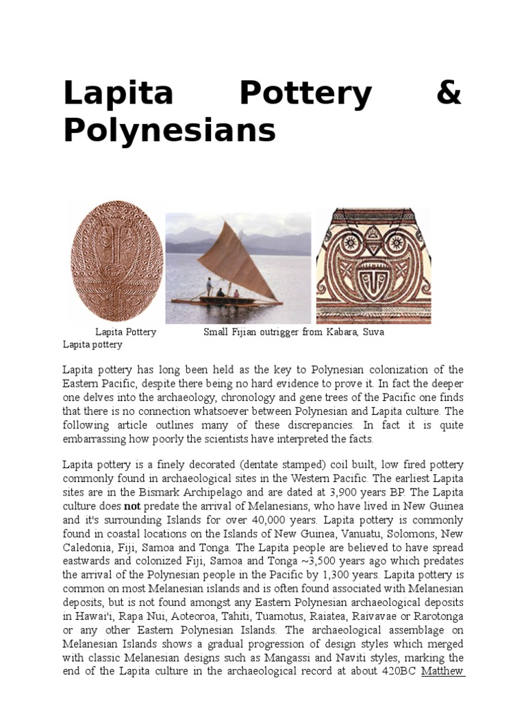 lapita pottery & polynesians | Polynesia