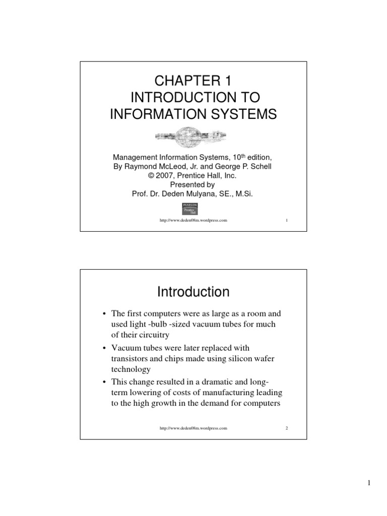 Ch01 Introduction To Information Systems | PDF | Input/Output | Computer Data Storage