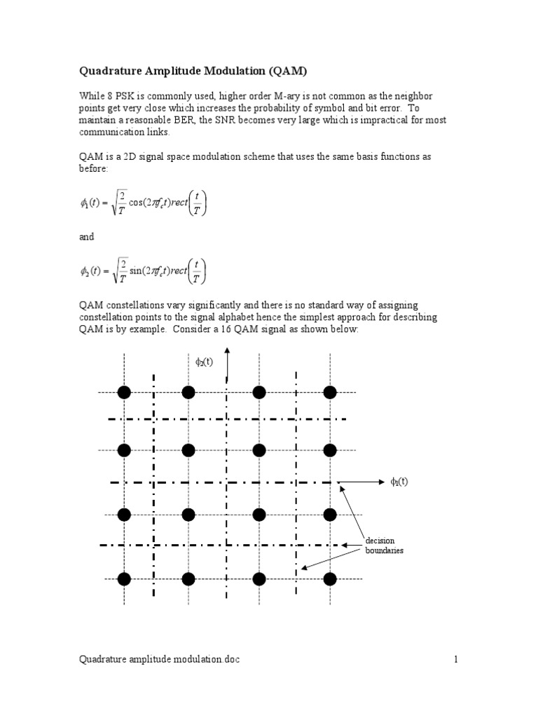 Quadrature Amplitude Modulation | PDF | Modulation | Media Technology