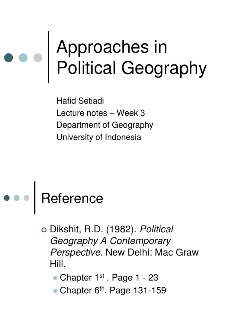 Approaches in Political Geography: A Summary of Key Theories and ...