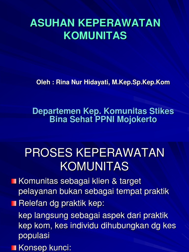 Proses Keperawatan Komunitas | PDF