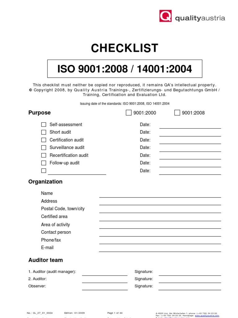 IQA iso9001-iso14001 | Quality Management System | Audit | Free 30-day ...