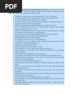 50 Interesting Facts | PDF