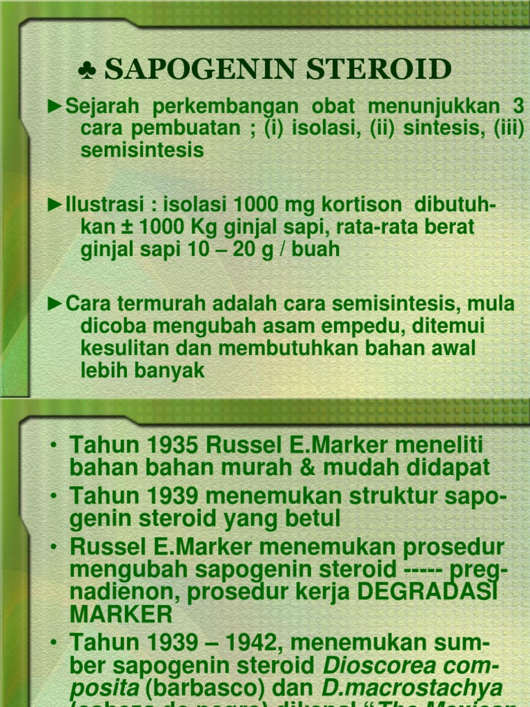 Sapogenin Steroid | PDF