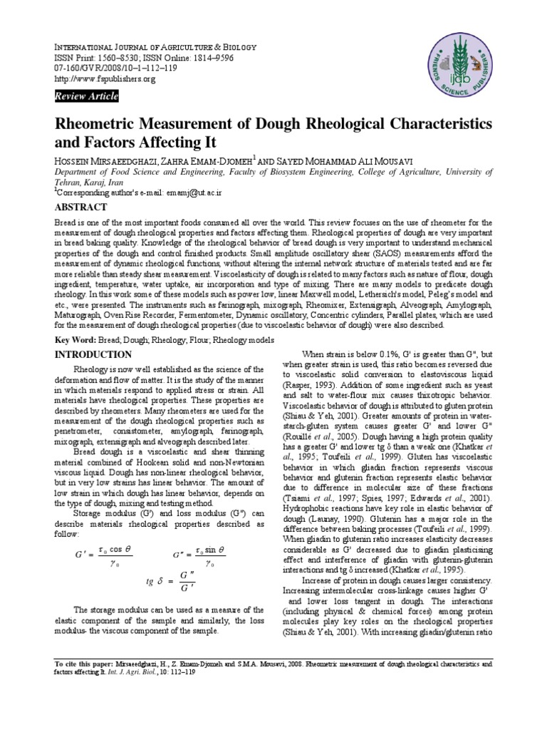 24rheometric Measurement of Dough Rheological Characteristics and ...