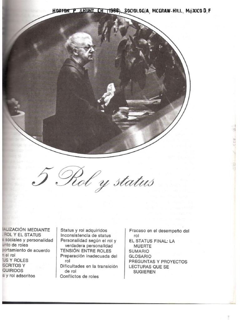 5 Rol y Status Horton | Descargar gratis PDF | Sociología