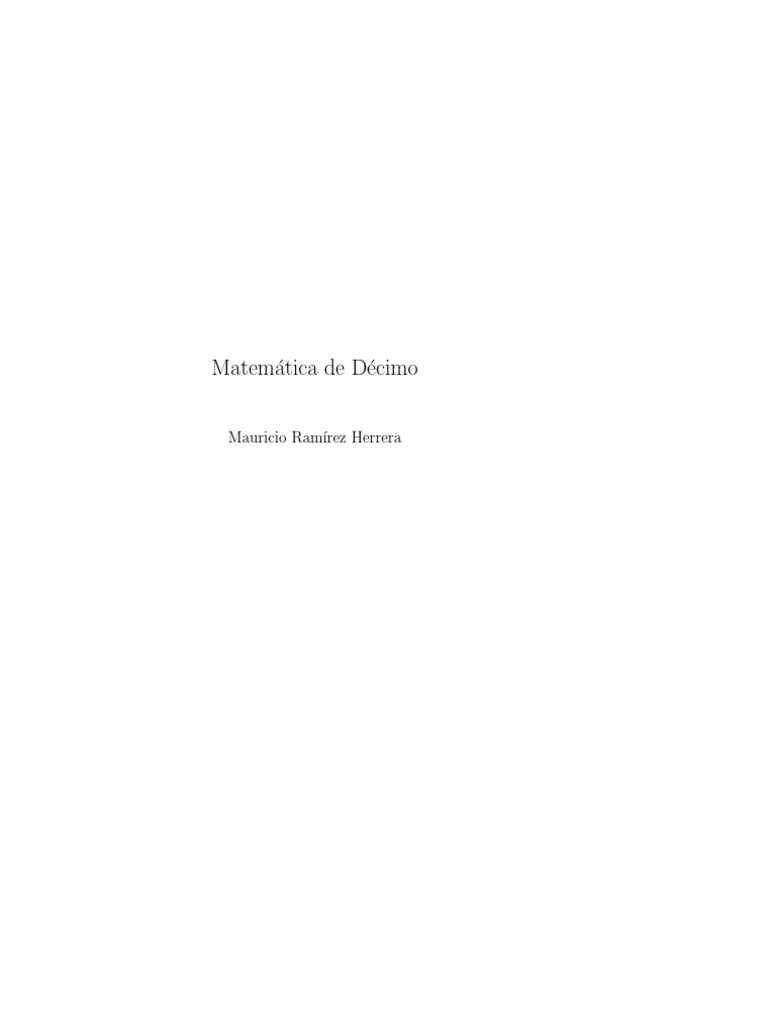 Matematica de Decimo Año | PDF | Fracción (Matemáticas) | Ecuaciones