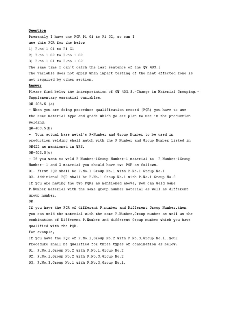 QW-403.2 Interpretation | PDF