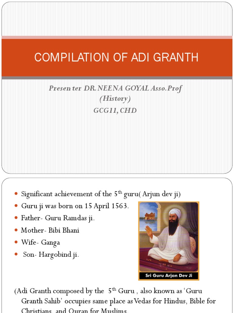 Significance of Adi Granth Compilation | PDF