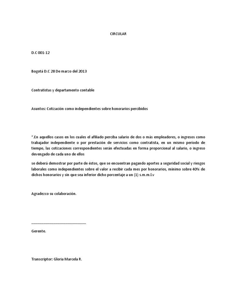 Circular Estilo Bloque Extremo | PDF | Salario | Labor