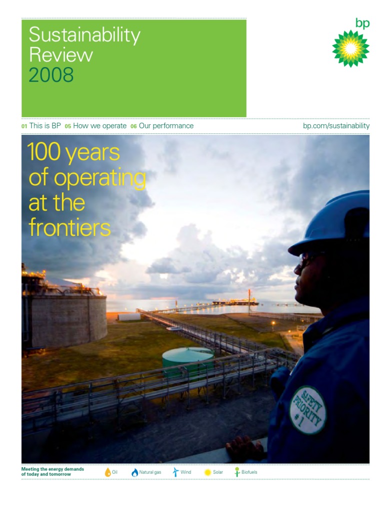 BP Sustainability Review 2008 | PDF | Bp | Low Carbon Economy