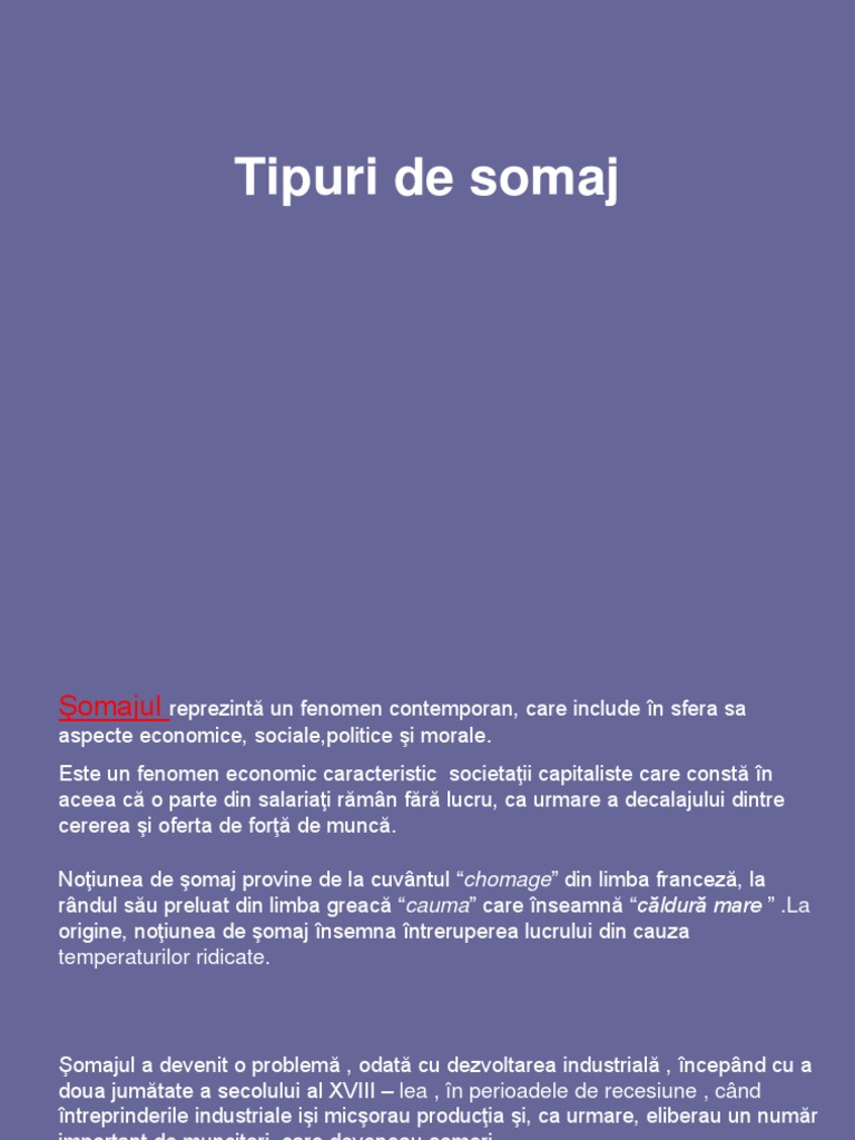 Tipuri de Somaj | PDF