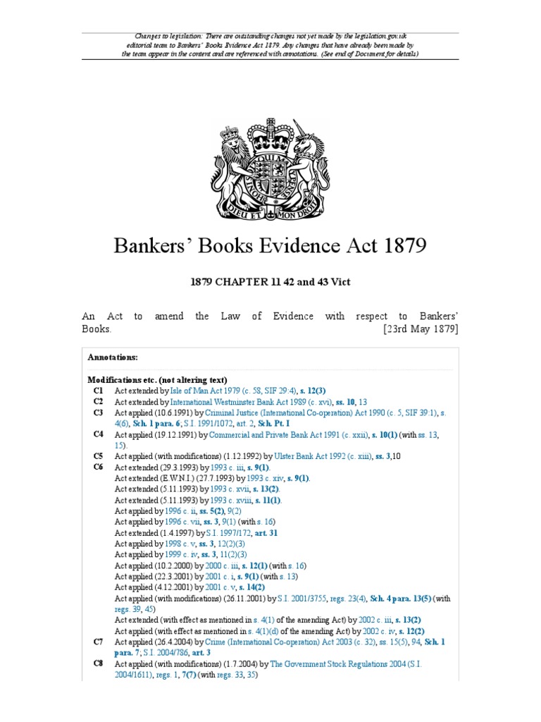 Bankers’ Books Evidence Act 1879 | Affidavit | Judge