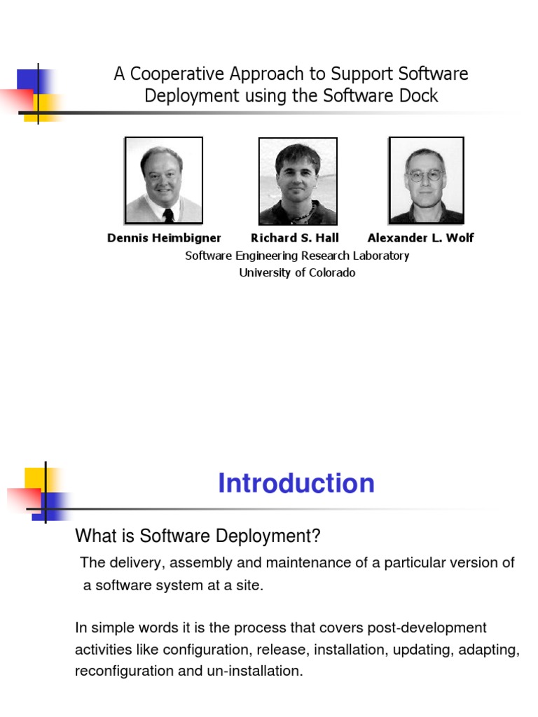 A Cooperative Approach To Support Software Deployment Using The Software Dock | PDF | Component ...