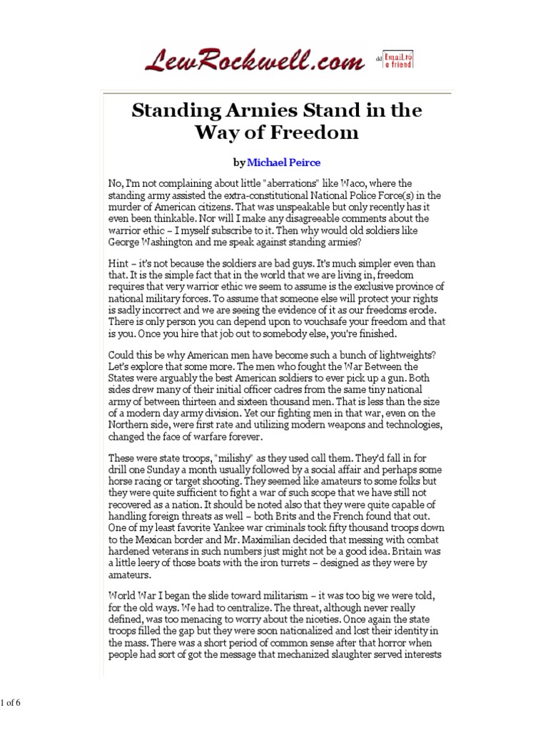 Standing Armies Stand in T | PDF | Arms Industry | Military