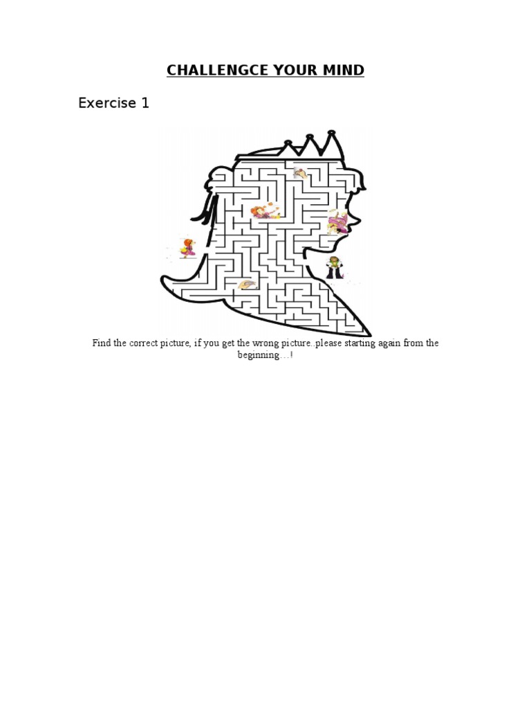 Challenge Your Mind Exercises | PDF | Self-Improvement