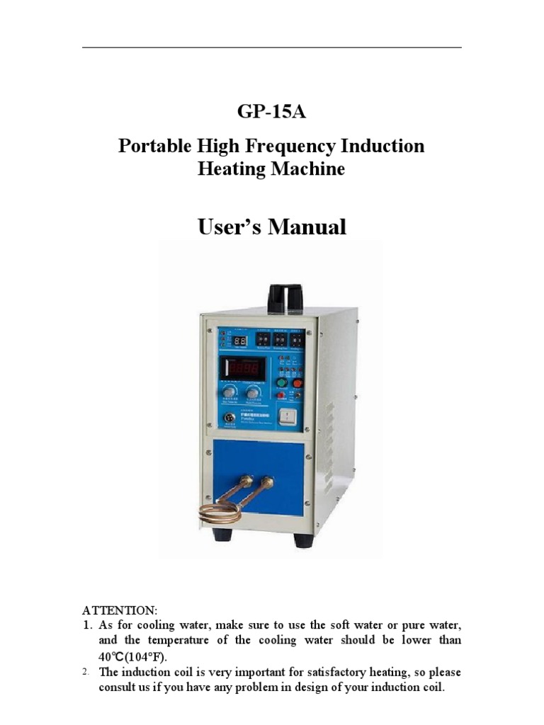 15 KW Induction Manual | PDF | Hvac | Power (Physics)