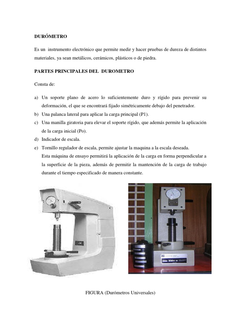 Partes de Durómetro | PDF