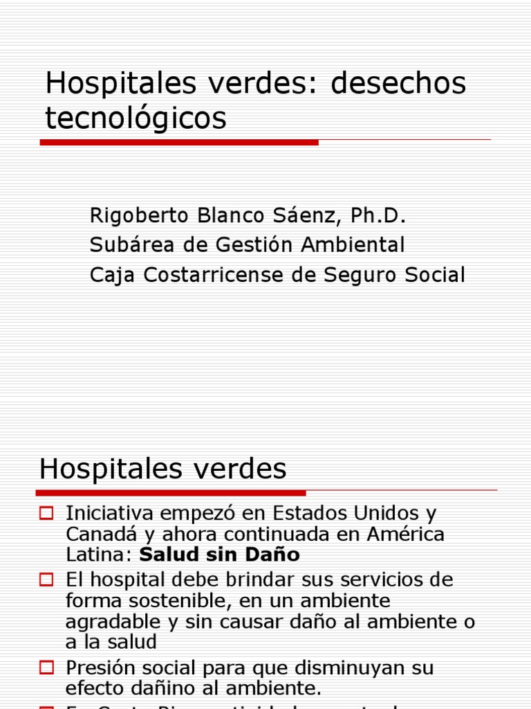 Hospitales Verdes | PDF