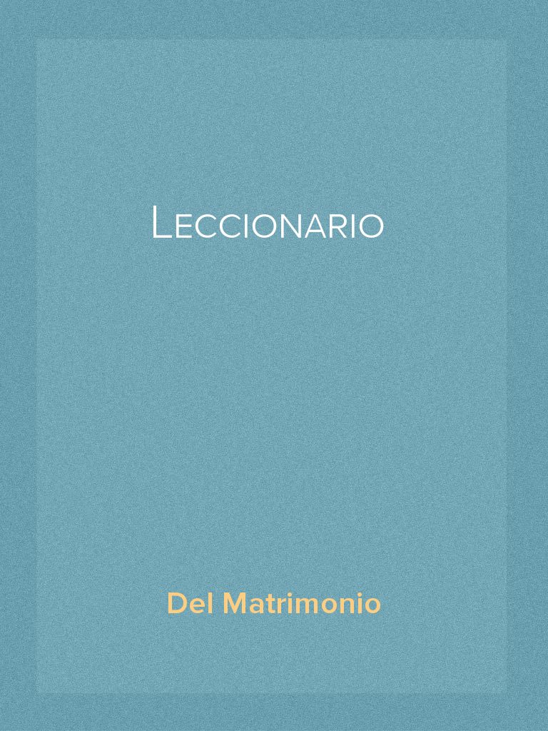 Leccionario del Matrimonio PDF | PDF | Cristo (título) | Jesús