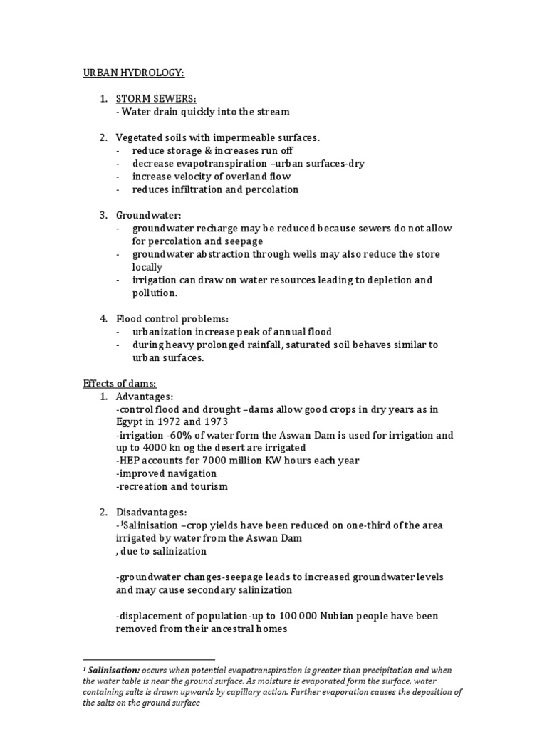 Human Activity On Drainage Basin | PDF | Groundwater | Water Resources