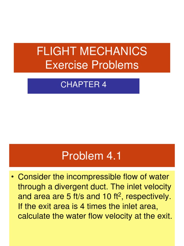 Problem Exercises On Aerodynamics | PDF