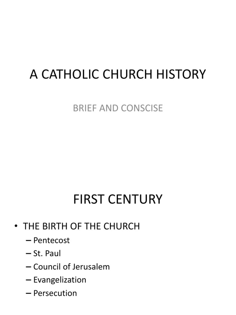 A Catholic Church History | PDF