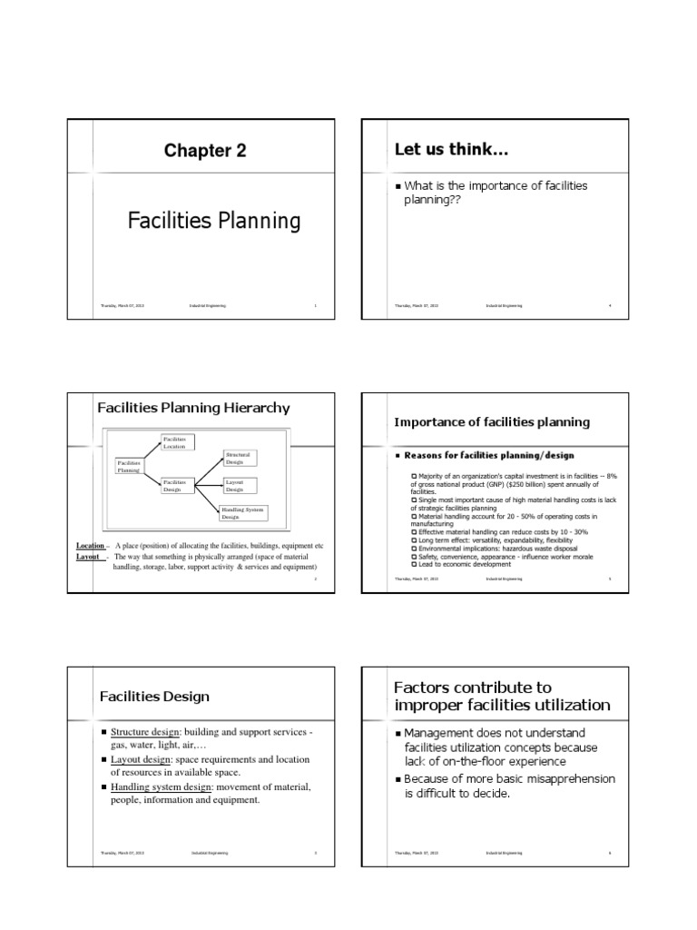 Facilities Planning Notes | Download Free PDF | Production And ...