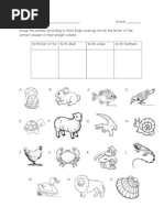 Basic Needs of Animal Worksheet For Grade 1-3 | PDF | Wellness