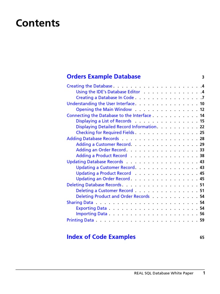 Orders Database Example | PDF | Databases | Sql