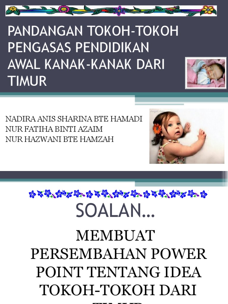 Tokoh-Tokoh Timur Dalam Pendidikan Prasekolah | PDF