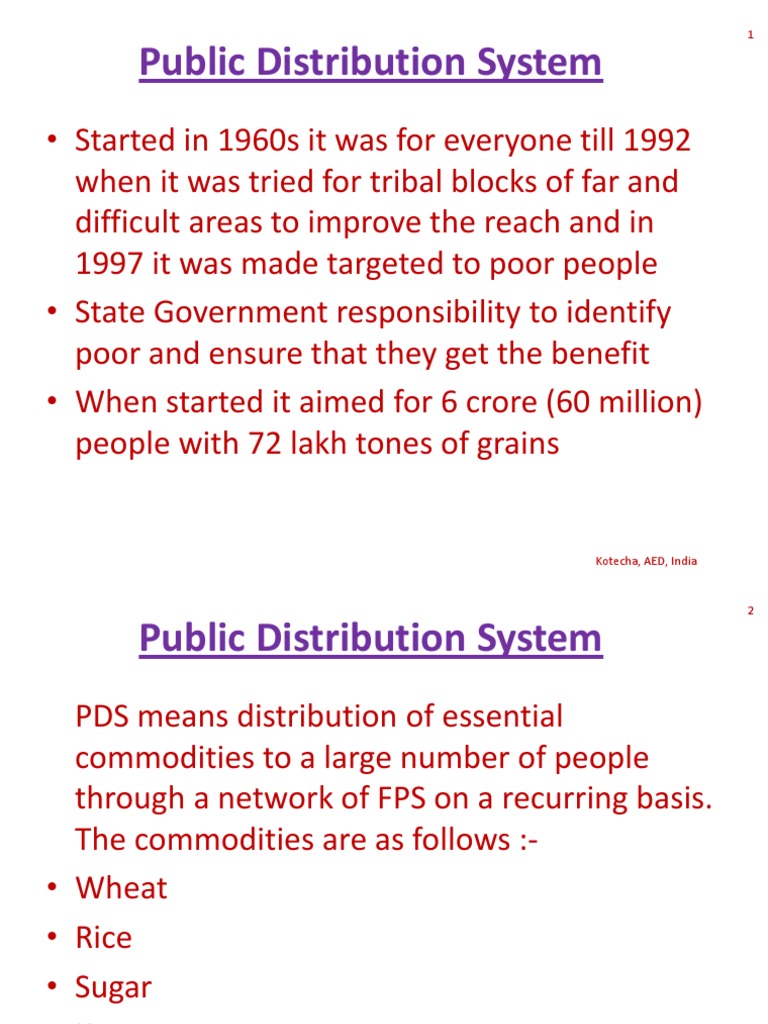 Public Distribution System - Dr. Prakash V.Kotecha | PDF | Public ...