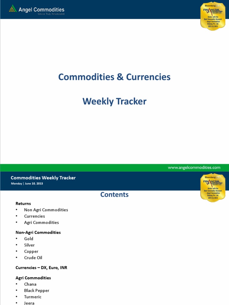 Commodities Weekly Tracker 10th June 2013 | PDF