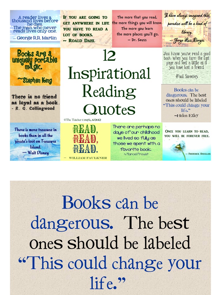 12 Inspirational Quotes For Reading | PDF | Poetry | General Fiction