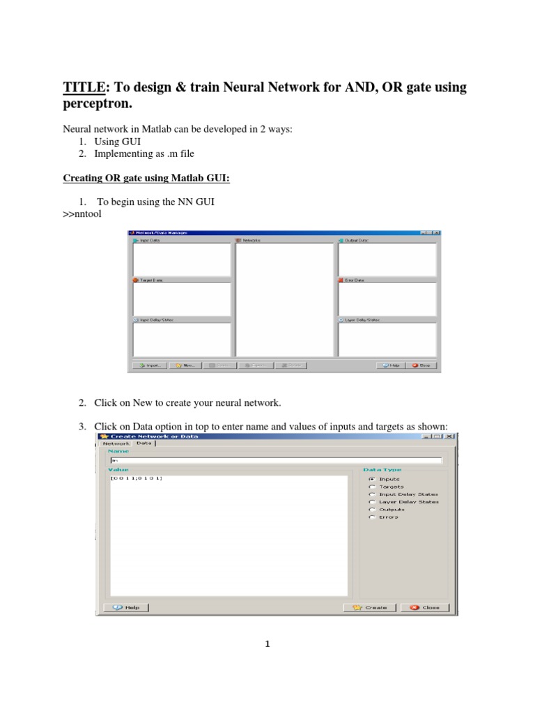 Design & Train Neural Network For AND, OR Gate Using Perceptron. | PDF