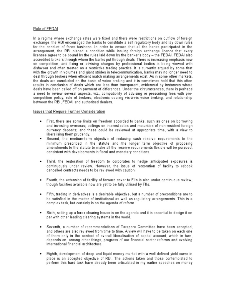 Role of Fedai | PDF | Foreign Exchange Market | Banks