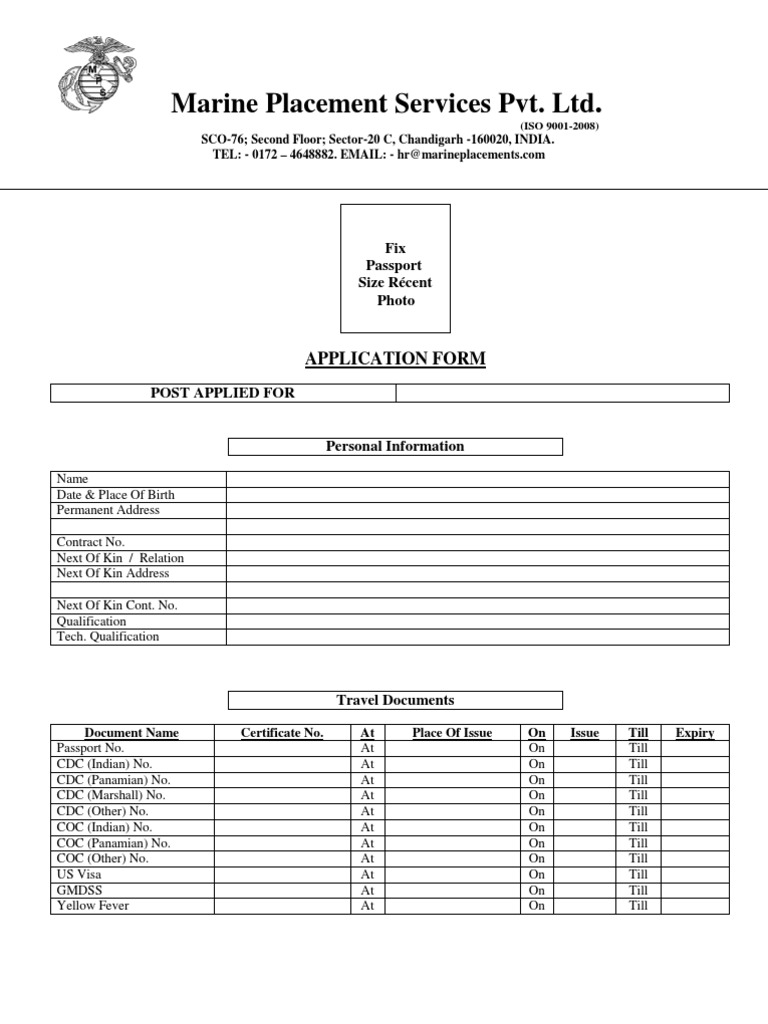 MPS Application Form | PDF