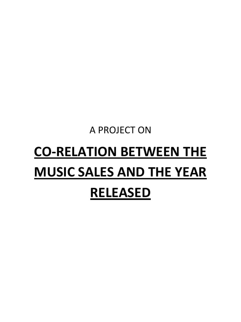 Music Sales vs. Release Year Analysis | PDF