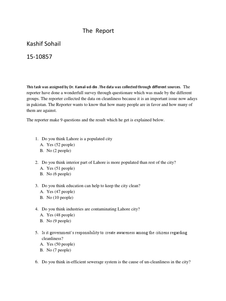The Report 2 Kashif | PDF | Environmental Science | Environment
