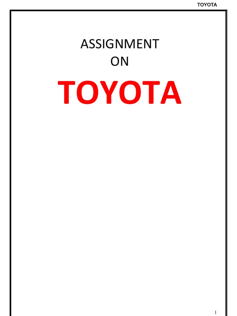Market Strategies of Toyota | PDF | Toyota | Strategic Management