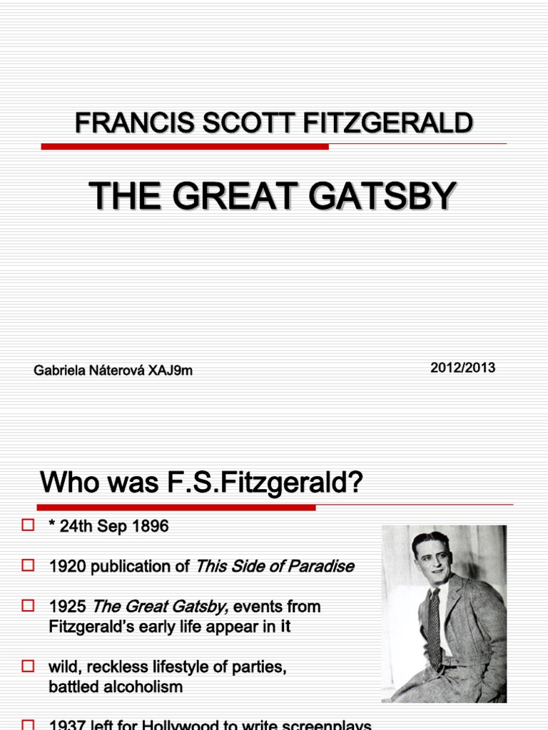 Francis Scott Fitzgerald The Grat Gatsby | PDF | The Great Gatsby