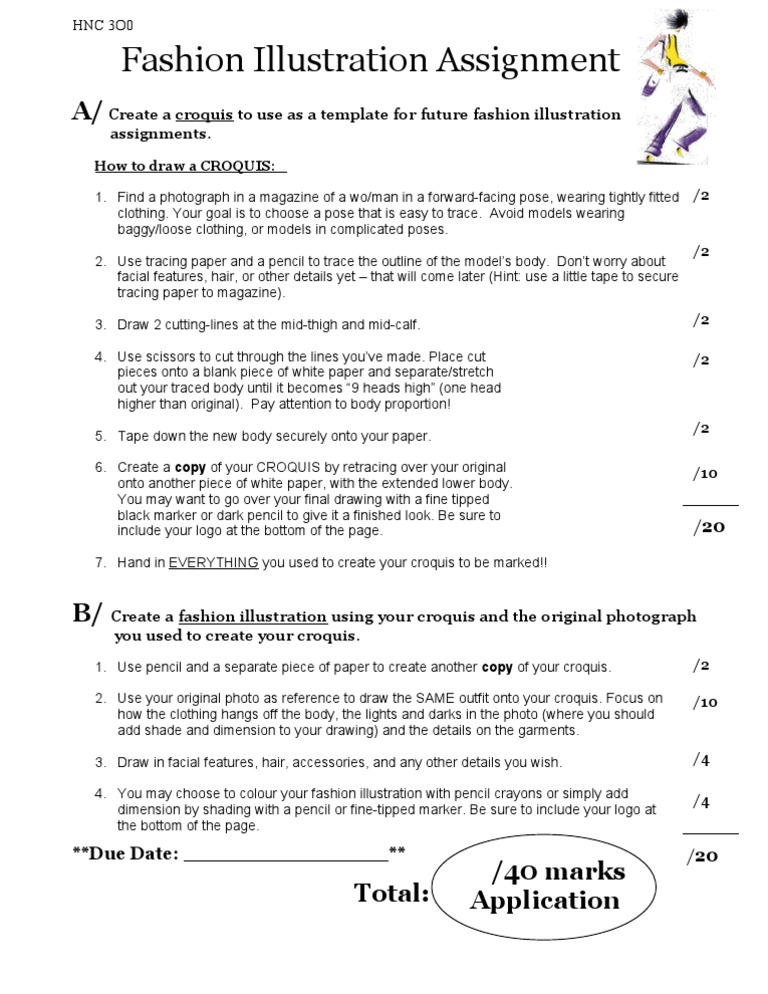 Fashion Illustration Assignment | PDF | Fashion | Clothing