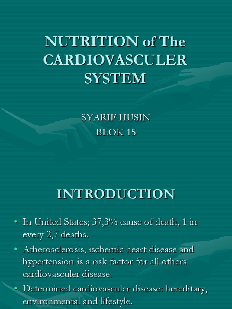 Nutrition Strategies for Cardiovascular Health | PDF