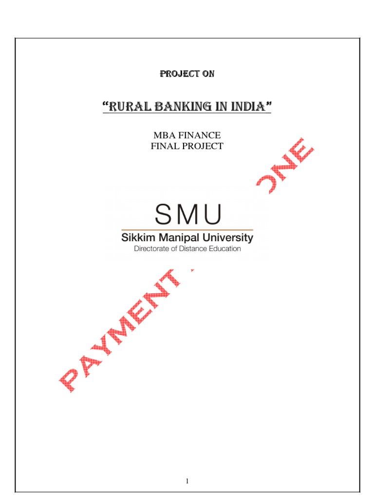 Rural Banking in India PDF | PDF | Microfinance | Banks