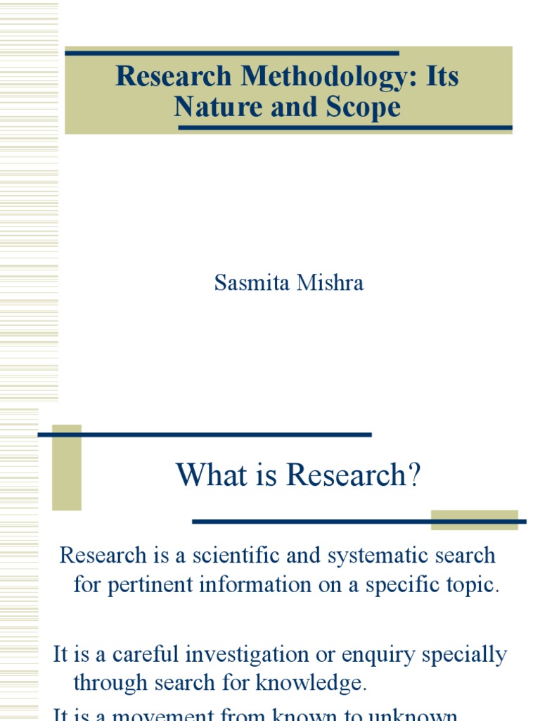 Research Methodology Introduction