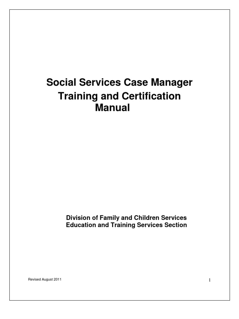 Case Manager Training Certification Manual | PDF | Child Abuse | Child ...